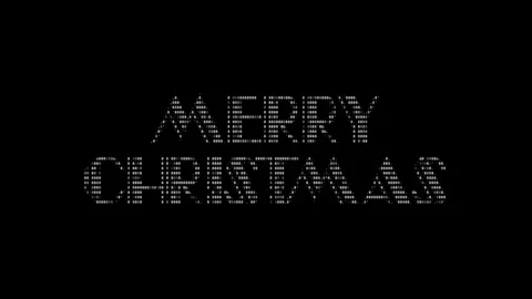 Merry christmas ascii word animation on ... | Stock Video | Pond5