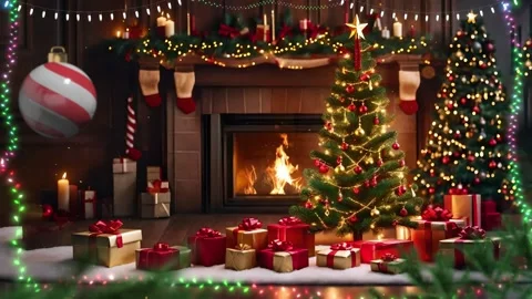 Christmas Fireplace Loop Stock Videos – Royalty-Free HD & 4K Videos