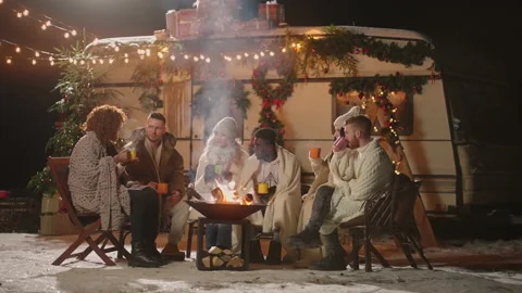 Friends Outdoor Night Stock Videos – Royalty-Free HD & 4K Videos | Pond5