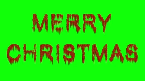 Merry Christmas text with scary blood ef... | Stock Video | Pond5