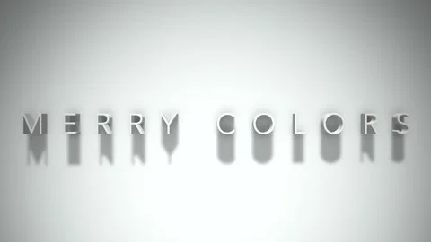merry colors 3D title animation white te... | Stock Video | Pond5