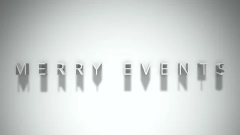 merry events 3D title animation white te... | Stock Video | Pond5