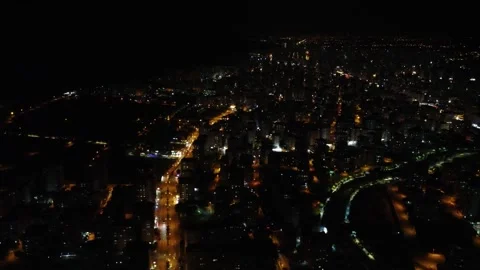 Mersin at night reveals architecture in ... | Stock Video | Pond5