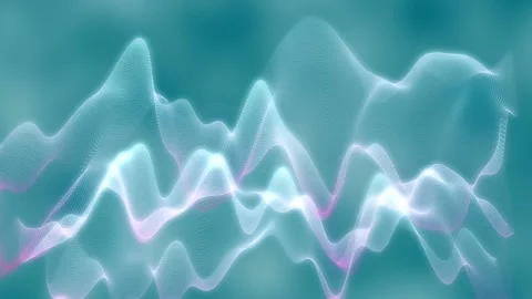 Mesh grid of particles in waves abstract... | Stock Video | Pond5