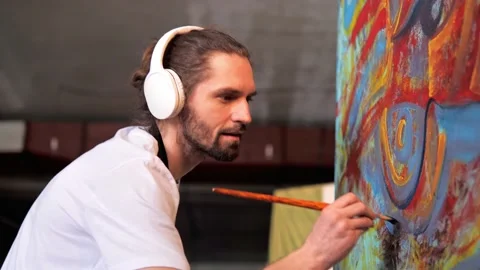 Mesmerizing art. Behold masterpiece that... | Stock Video | Pond5