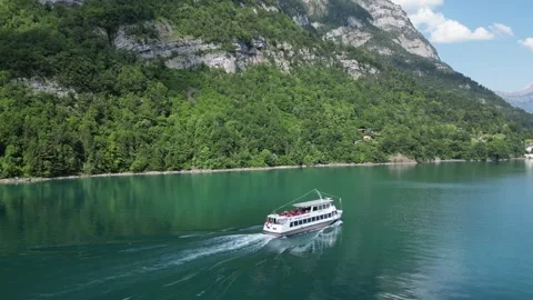 Mesmerizing cinematic Switzerland boat r... | Stock Video | Pond5
