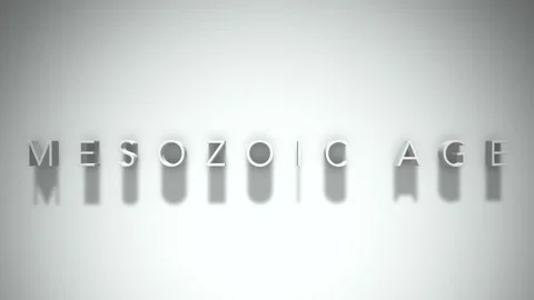 mesozoic age 3D title animation white te... | Stock Video | Pond5