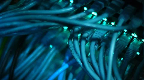 Blinking Lights and Utp Cables Stock Video Footage | Royalty Free ...