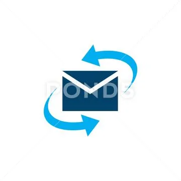 Messages email icon logo vector on a white background Illustration ...