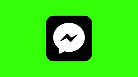 messenger black icon background animated... | Stock Video | Pond5