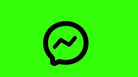 messenger black icon background animated... | Stock Video | Pond5