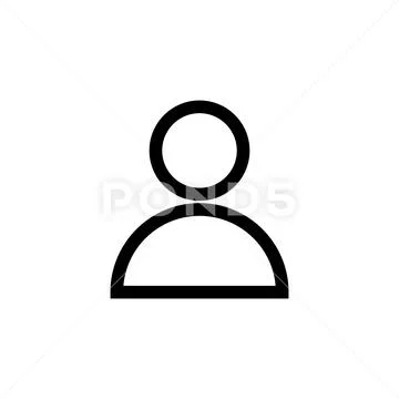 Messenger profile icon on white isolated background, vector ...