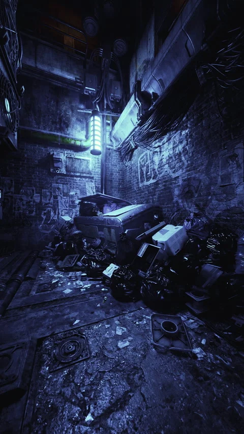 Messy Dark Room With Scattered Items | Stock Video | Pond5