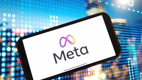 Meta Platforms logo displayed on mobile ... | Stock Video | Pond5