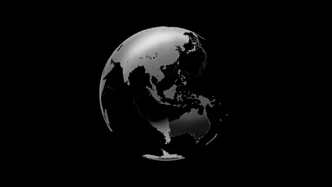 Metal earth globe. Animation revolves ar... | Stock Video | Pond5
