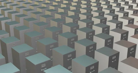 Metal File Cabinet top view animation | Stock Video | Pond5