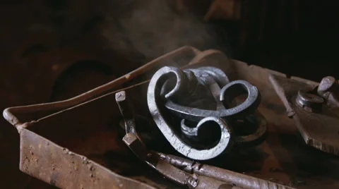 metal forging, Forging hot metal in smit... | Stock Video | Pond5