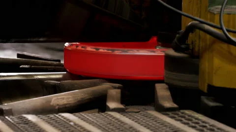 Metal forging using ring roller machine ... | Stock Video | Pond5