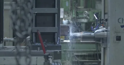 Metal milling in action. A close-up shot... | Stock Video | Pond5