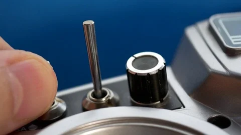 Metal toggle switches and knob - plated ... | Stock Video | Pond5