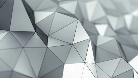 Metalic low poly surface 3D render seaml... | Stock Video | Pond5