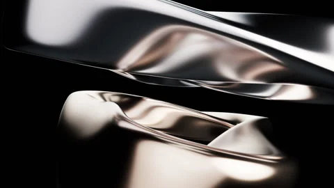 Metallic golden curve geometry backgroun... | Stock Video | Pond5
