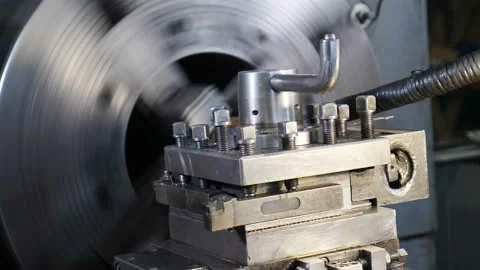 Metalworking on lathe. Hole making. mach... | Stock Video | Pond5
