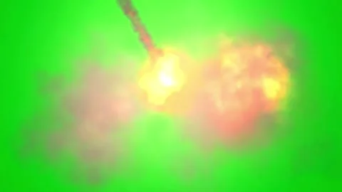 Meteor Falling Explosion Fire Blast Anim... | Stock Video | Pond5