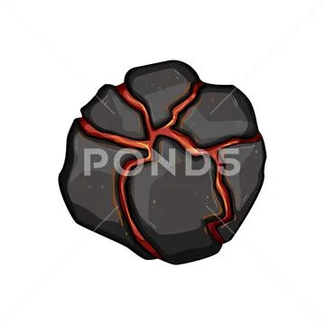 Meteor fire ball cartoon vector illustration Illustration #260561696