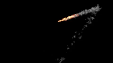 Meteor with Smoke Trail Bouncing Around ... | Stock Video | Pond5