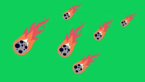 Meteor Spark Flakes Overlay on Green Scr... | Stock Video | Pond5