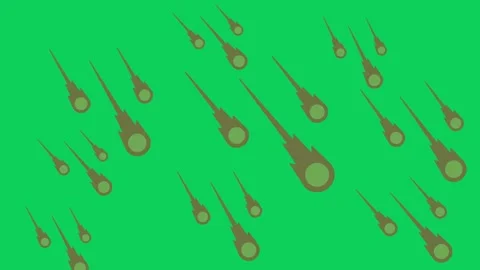 Meteor Spark Flakes Overlay on Green Scr... | Stock Video | Pond5