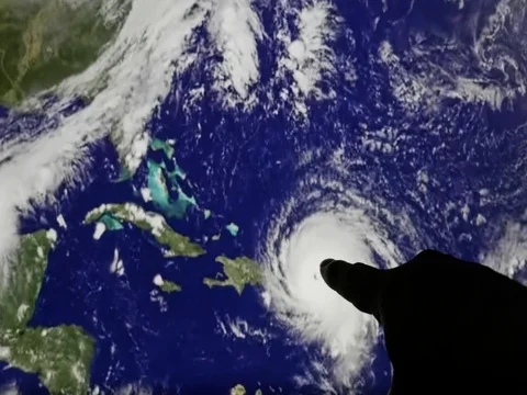 Meteorologist Analyzes Severe Weather Hu... | Stock Video | Pond5