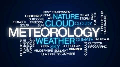 Meteorology animated word cloud, text de... | Stock Video | Pond5