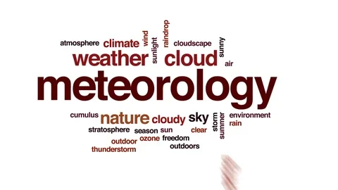 Meteorology animated word cloud, text de... | Stock Video | Pond5