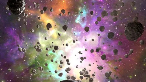 Meteors flying through nebula, Abstract ... | Stock Video | Pond5