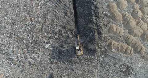 Methane extraction, aerial view of the w... | Stock Video | Pond5
