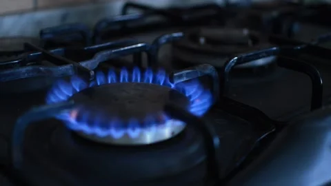 methane propane butane blue fire flame i... | Stock Video | Pond5