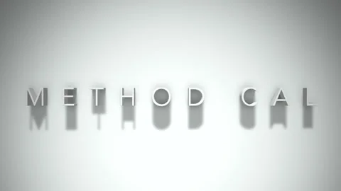 method cal 3D title animation with shado... | Stock Video | Pond5