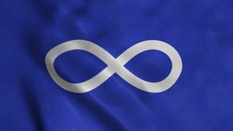 Metis Blue Indian Flag, waving in wind. ... | Stock Video | Pond5