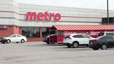metro grocery store chain franchise fron... | Stock Video | Pond5