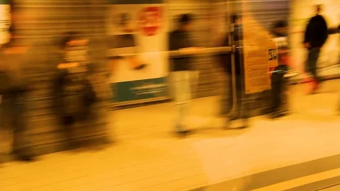 Metro moves and a reflection from the wi... | Stock Video | Pond5