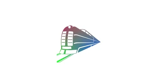 Metro rail shape icon colorful animation... | Stock Video | Pond5