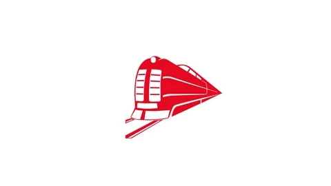 Metro rail shape icon red color animatio... | Stock Video | Pond5