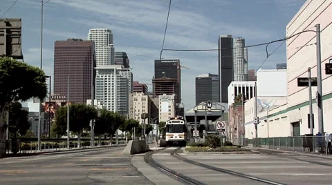 Metro Train Station on Pico Blvd Los Ang... | Stock Video | Pond5