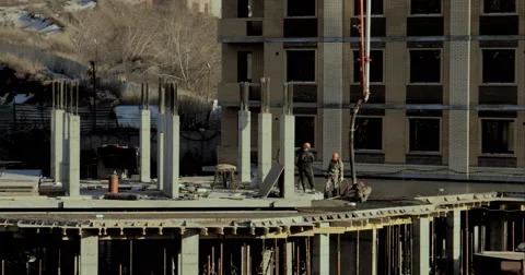 Metropolis .Built high building. Builder... | Stock Video | Pond5