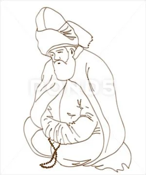 Mevlana Celaleddin Rumi is a symbol of tolerance and peace. ~ Clip Art ...