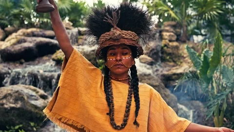 Mexican Chichen Itza Mayan Tribe Member ... | Stock Video | Pond5
