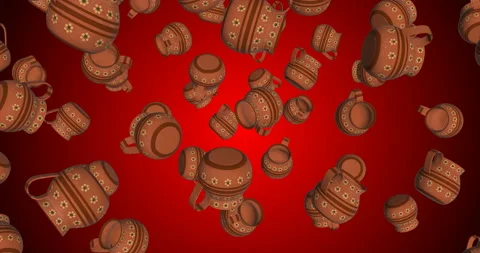 Mexican Clay pots falling slow motion | Stock Video | Pond5
