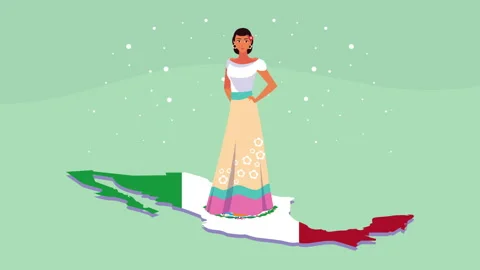 mexico celebration animation with beauti... | Stock Video | Pond5